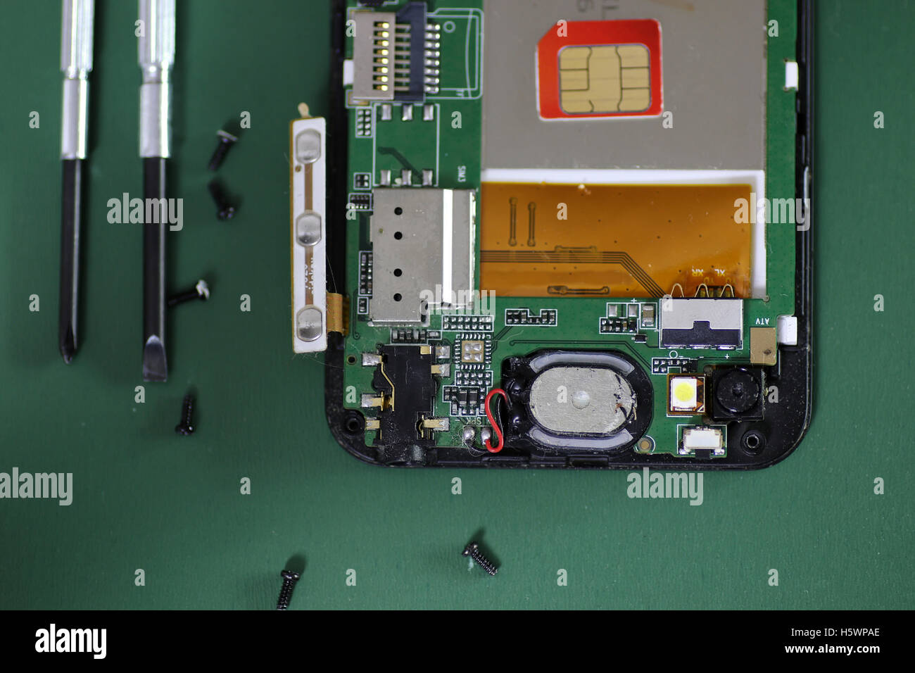 phone chip micro repair Stock Photo - Alamy