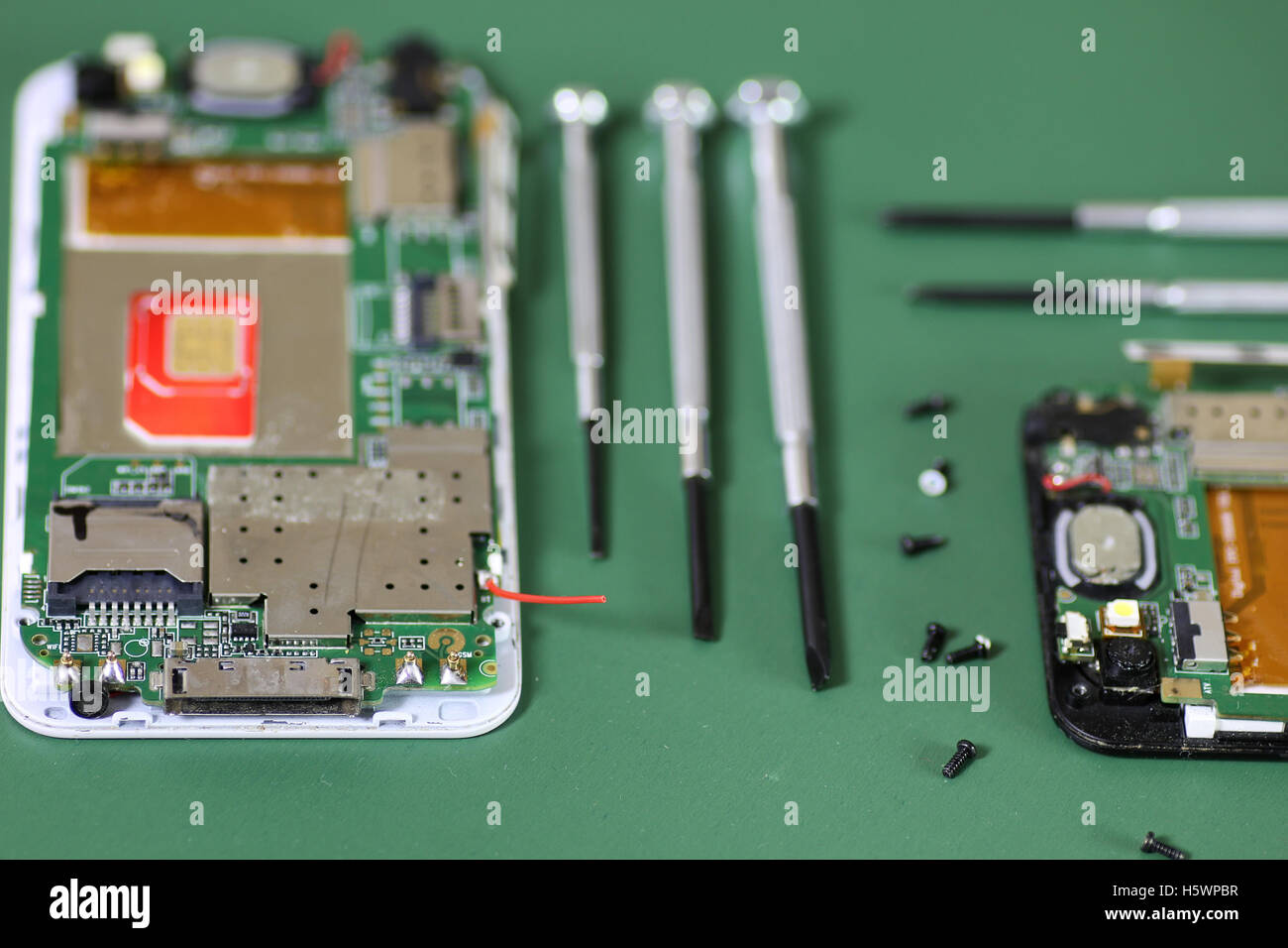 phone chip micro repair Stock Photo - Alamy
