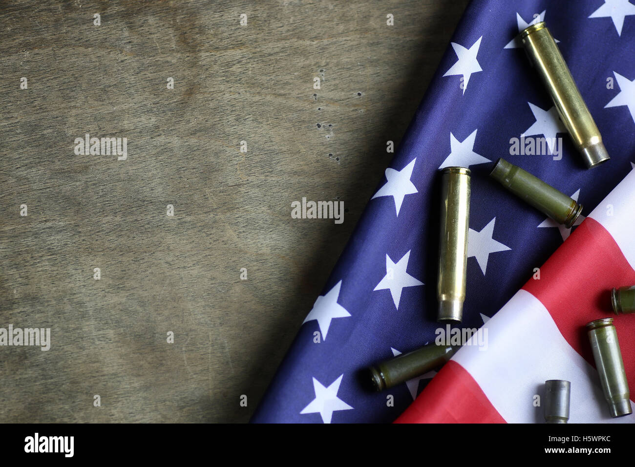 bullet on the USA flag Stock Photo - Alamy