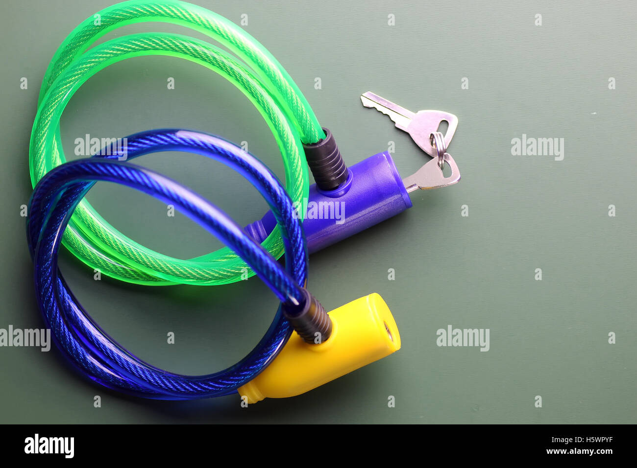 bicycle lock with key Stock Photo - Alamy