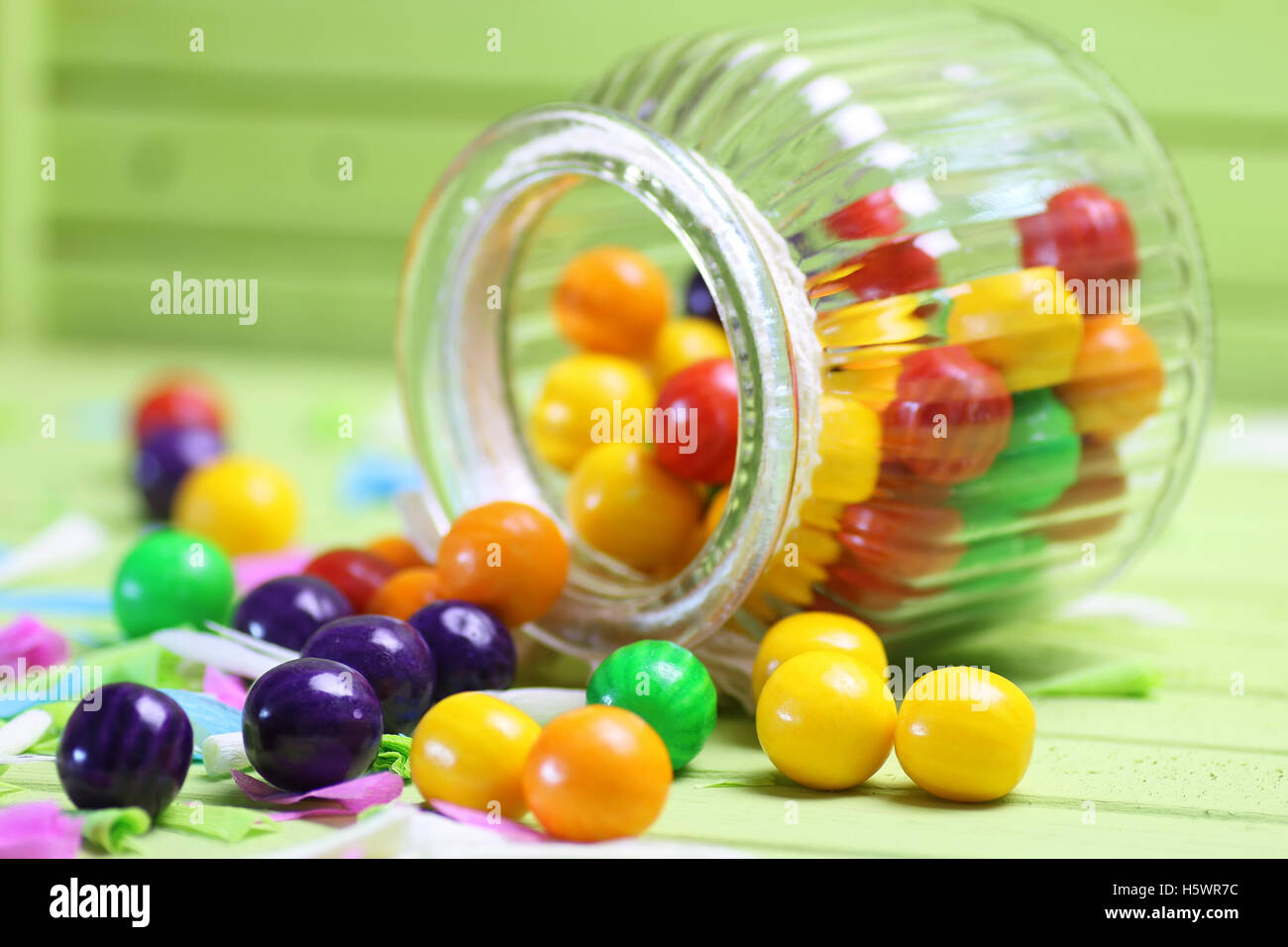 color candy in glass jar Stock Photo - Alamy