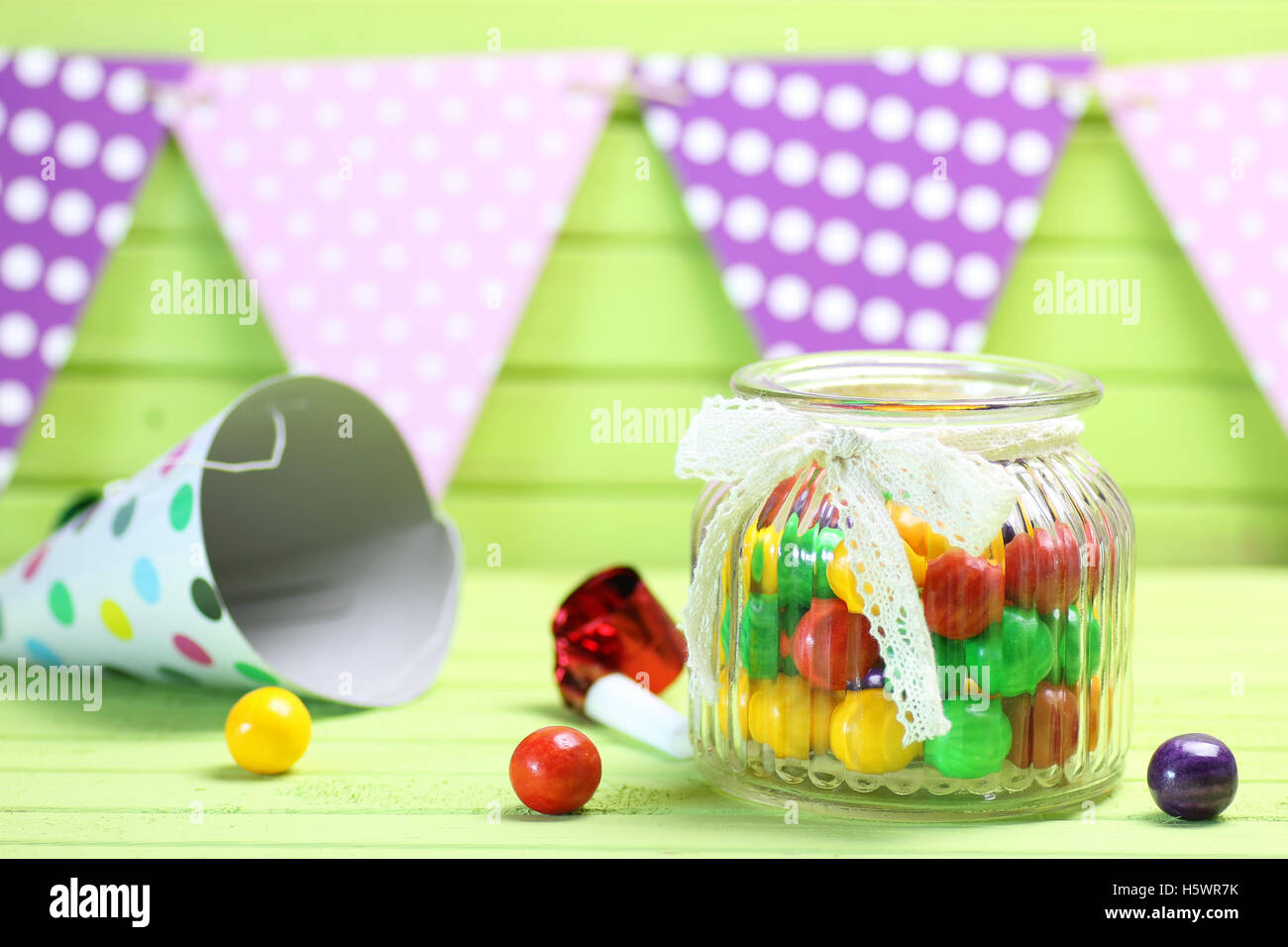 color candy in glass jar Stock Photo - Alamy