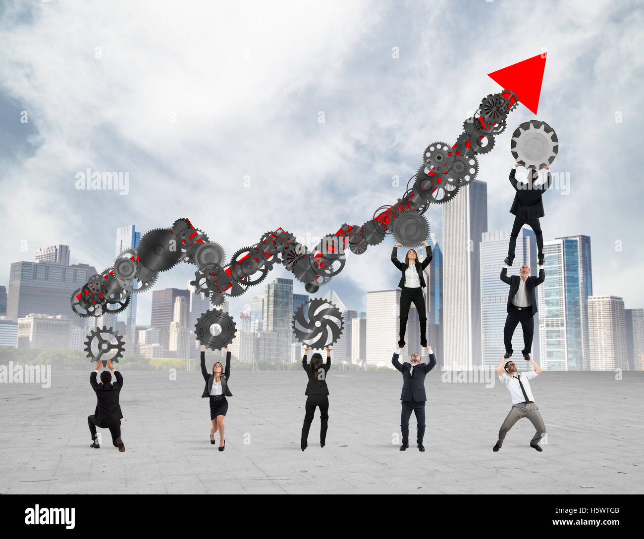 Mechanical business growth hi-res stock photography and images - Alamy