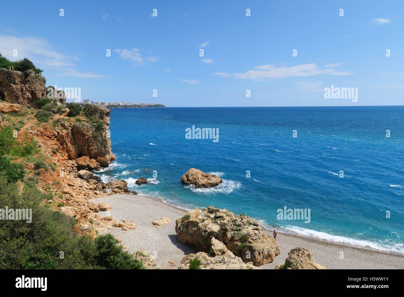 Konyaalti Beach in Antalya and Cliffs - Turkey Stock Photo - Alamy