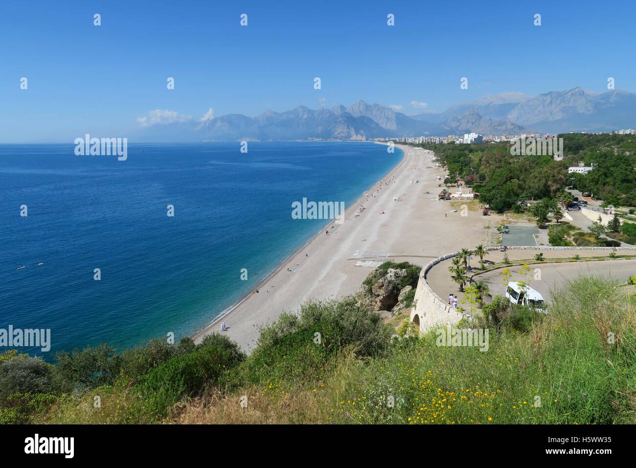 Konyaalti Beach and the Park at the Coast Stock Photo - Alamy