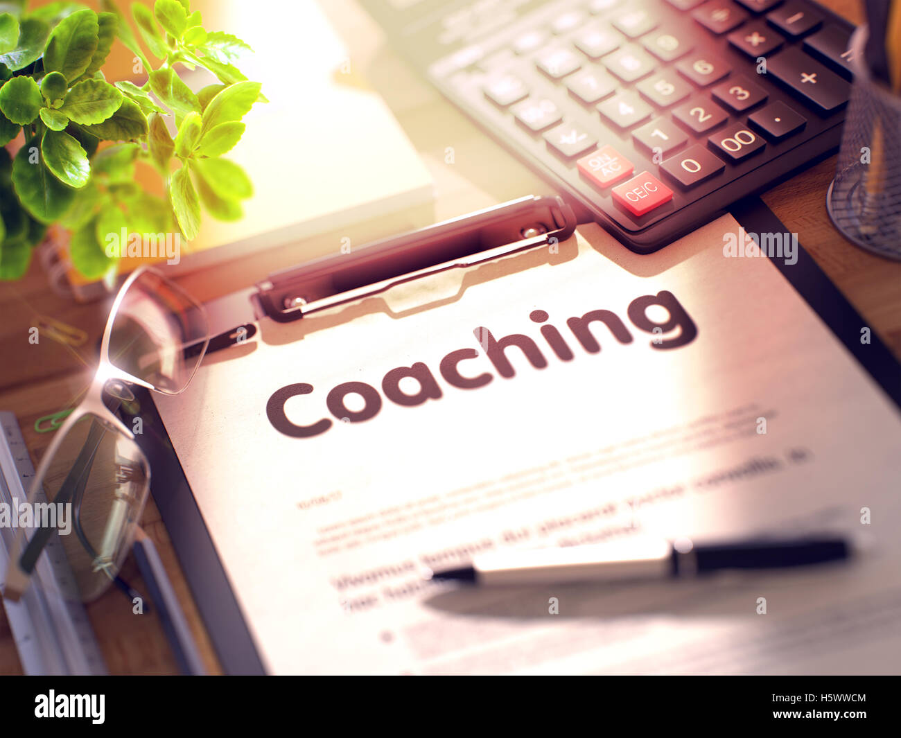 Coaching - Text on Clipboard. 3D Stock Photo - Alamy