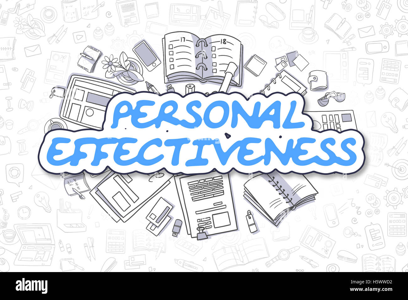 Personal Effectiveness - Doodle Blue Word. Business Concept Stock Photo ...