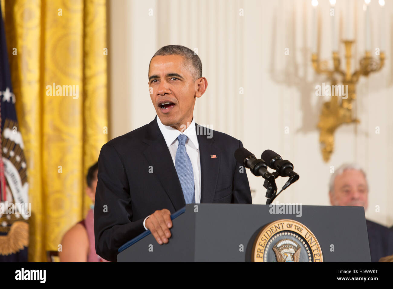 U.S. President Barack Obama speaks at the Presidential Medal of Freedom ...