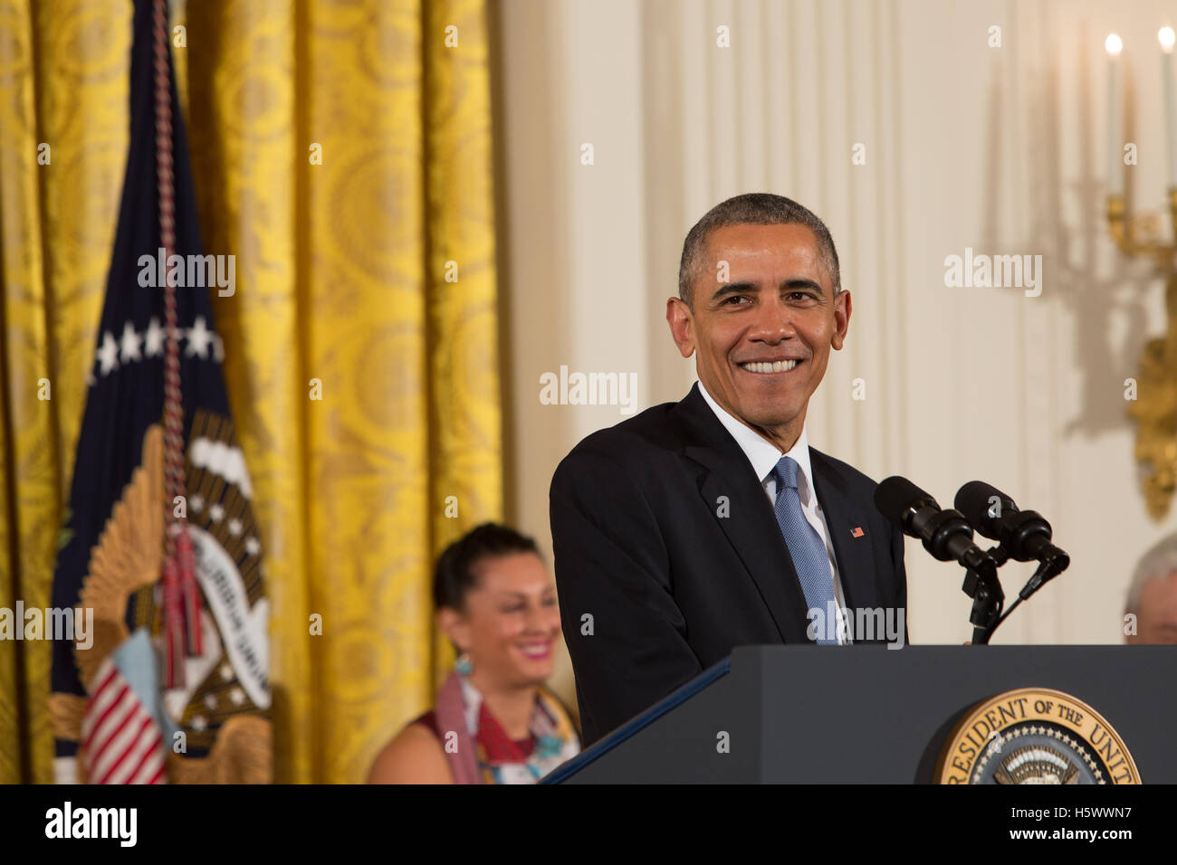U.S. President Barack Obama speaks at the Presidential Medal of Freedom ...