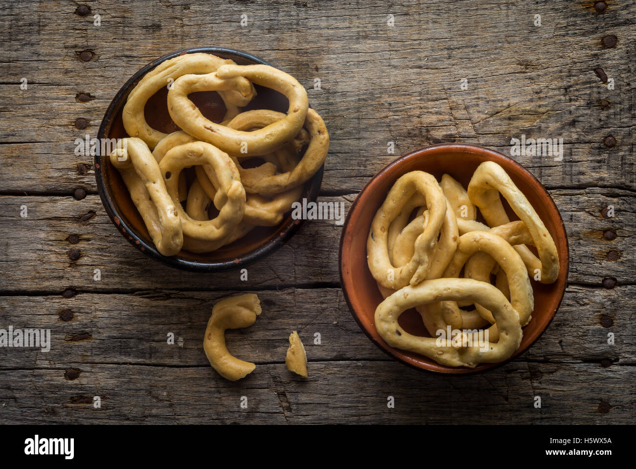 Typical taralli snack from Apulia region in Italy Stock Photo - Alamy