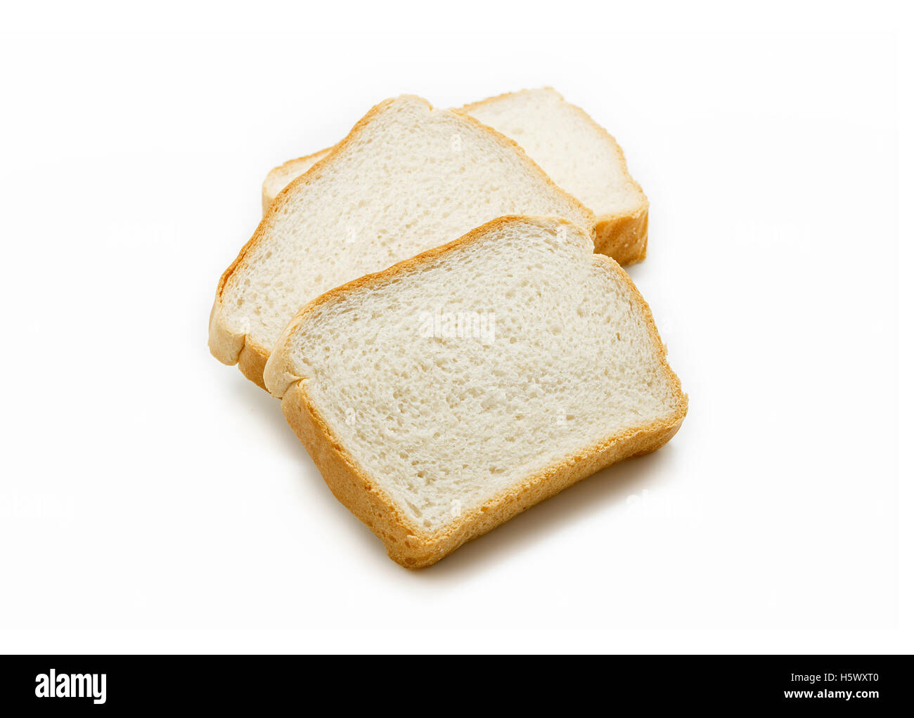 Slices of white bread isolated Stock Photo - Alamy