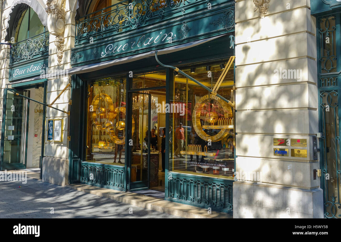 Famous Guerlain shop on Champs Elysees in Paris Stock Photo - Alamy