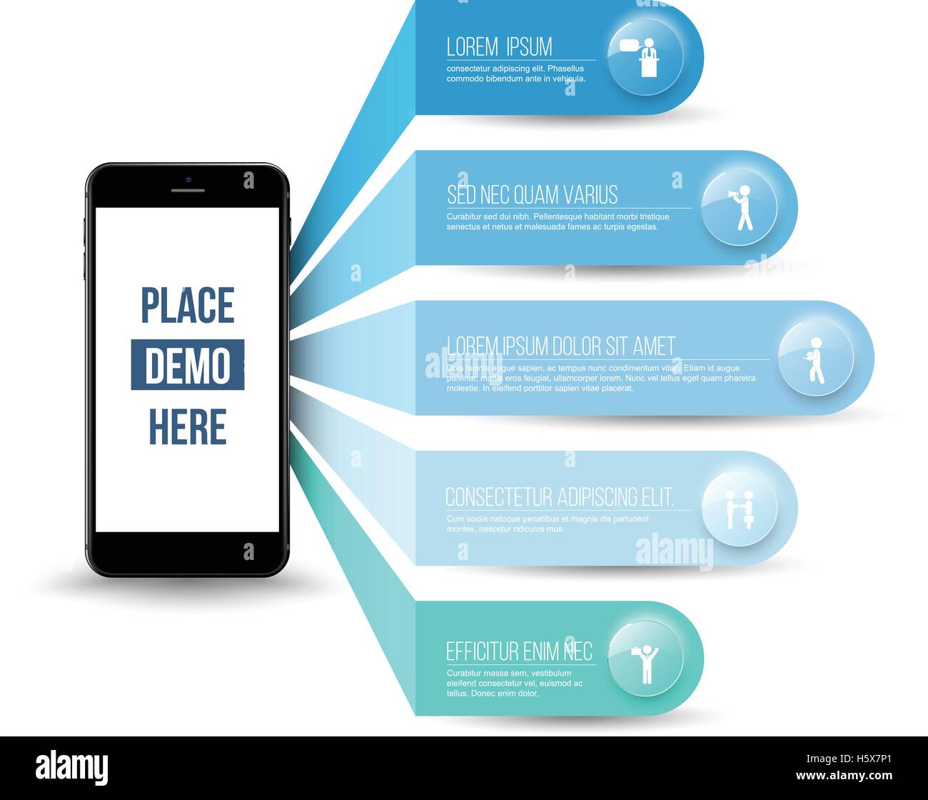 Application on smartphone concepts with icons can use for application ...