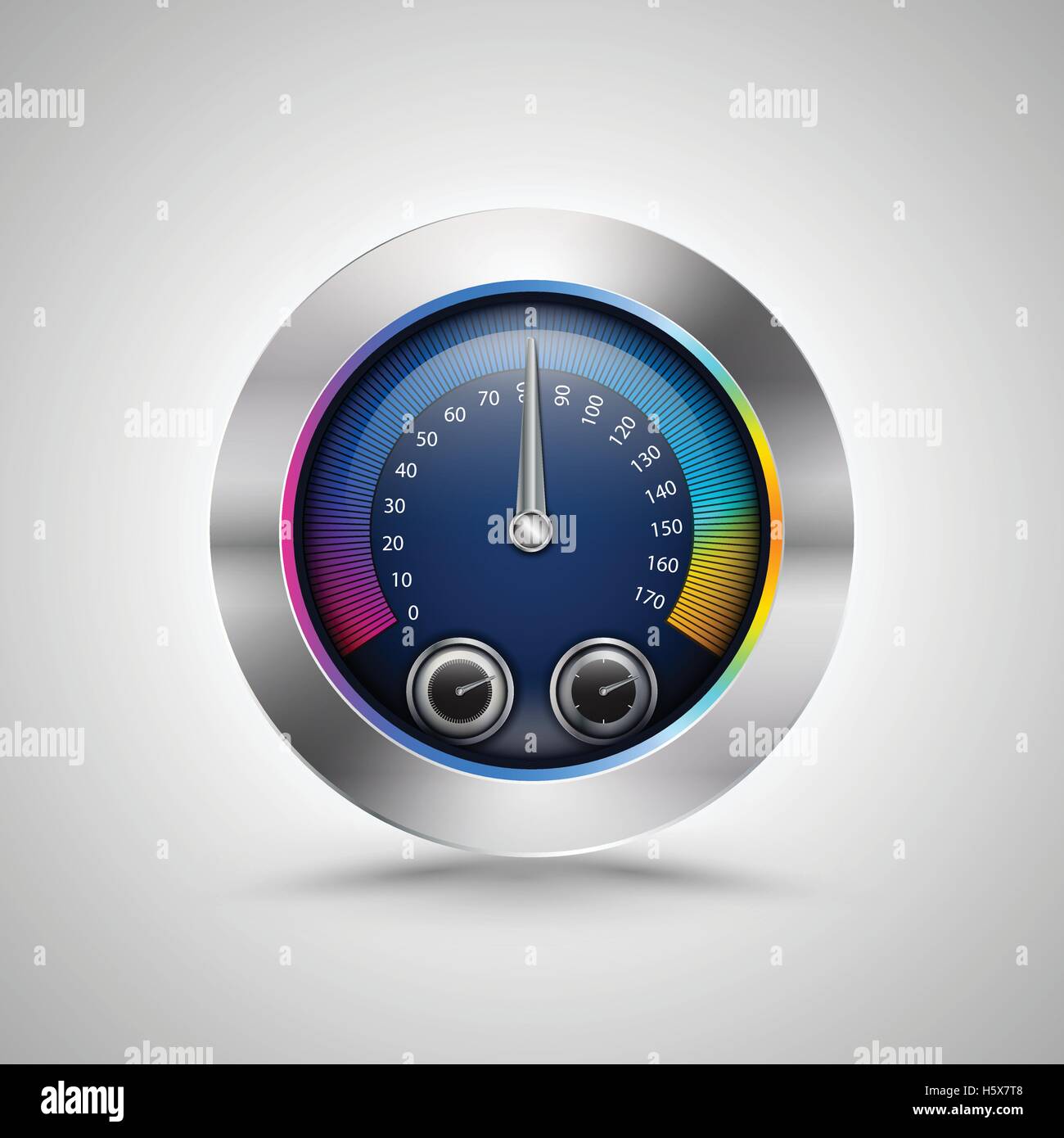 Shiny Colorful Speedometer isolated. Vector illustration Stock Vector ...