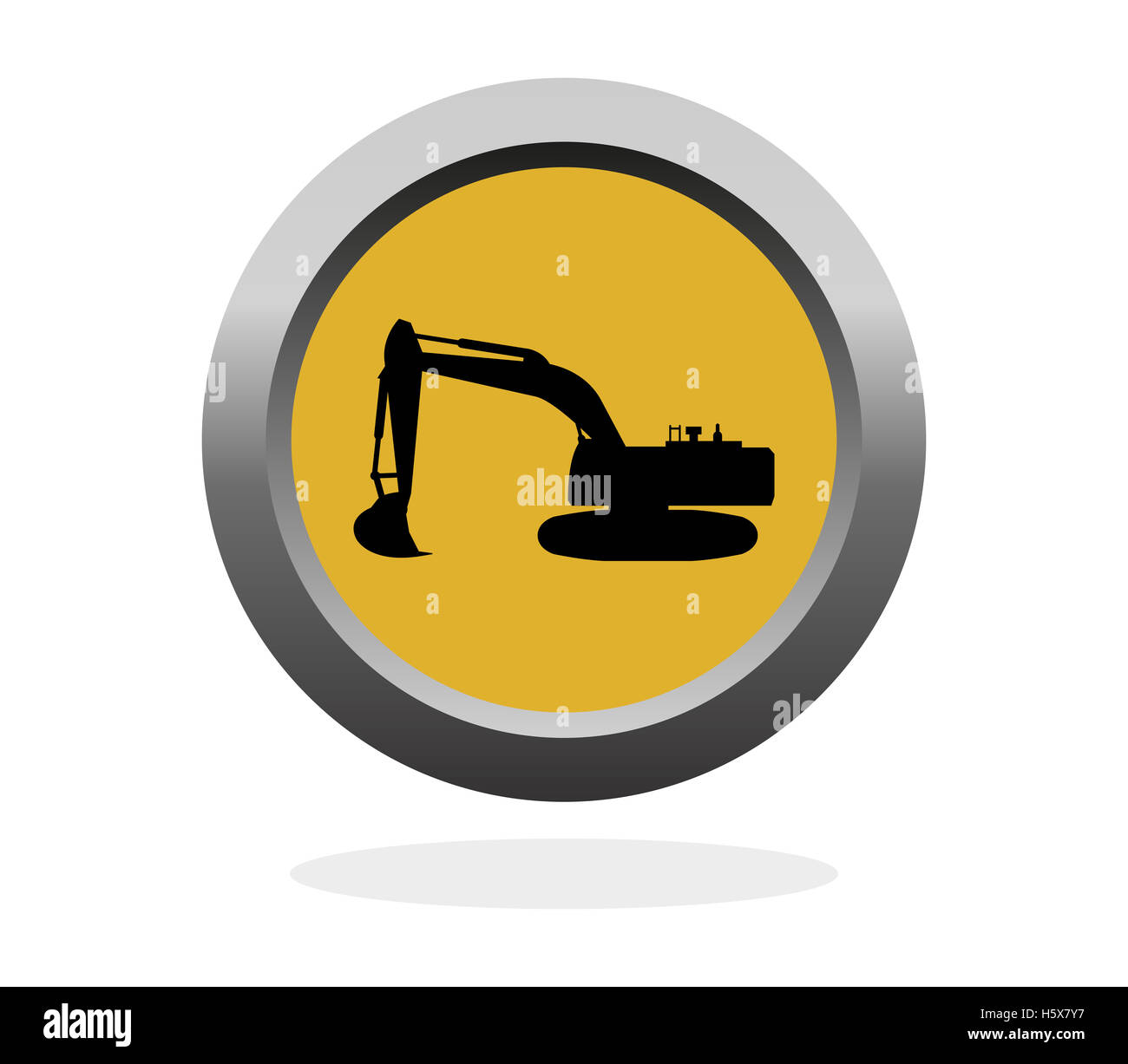 Excavator icon hi-res stock photography and images - Alamy