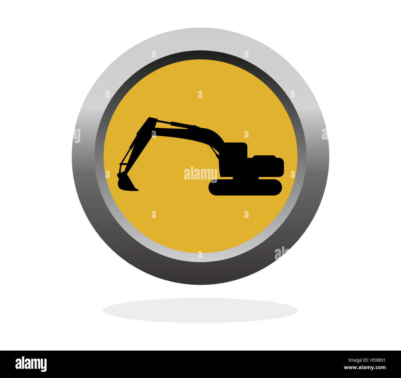 Excavator icon hi-res stock photography and images - Alamy