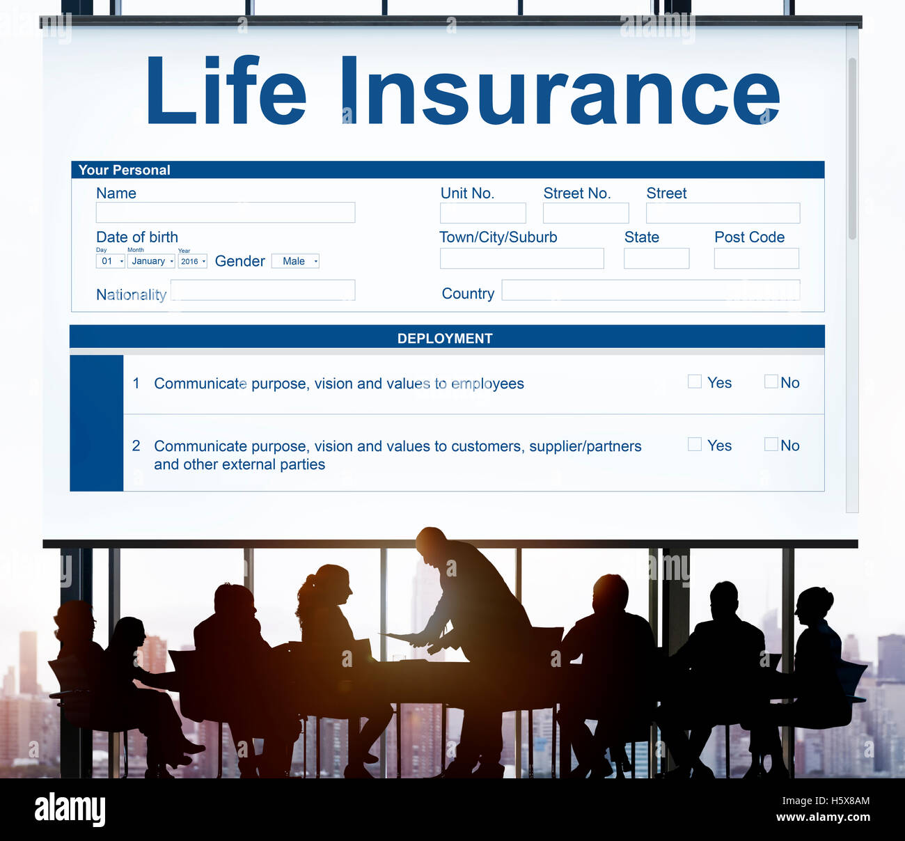 Life Insurance Policy Terms of Use Concept Stock Photo - Alamy