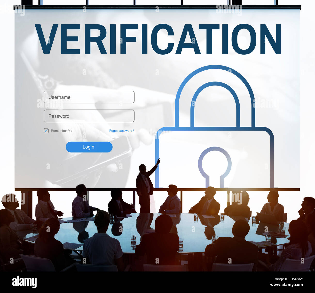 Verification Log In User Password Register Concept Stock Photo - Alamy