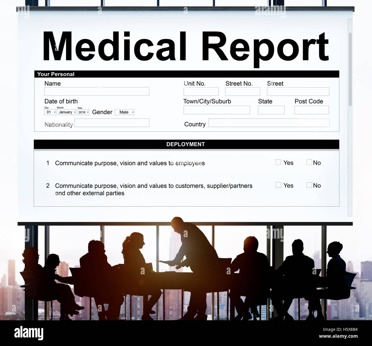 Medical Report Record Form History Patient Concept Stock Photo - Alamy