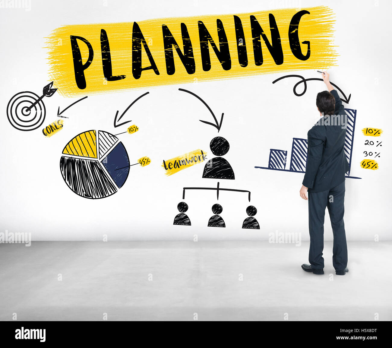 Planning Strategy Branding Chart Graphic Concept Stock Photo - Alamy
