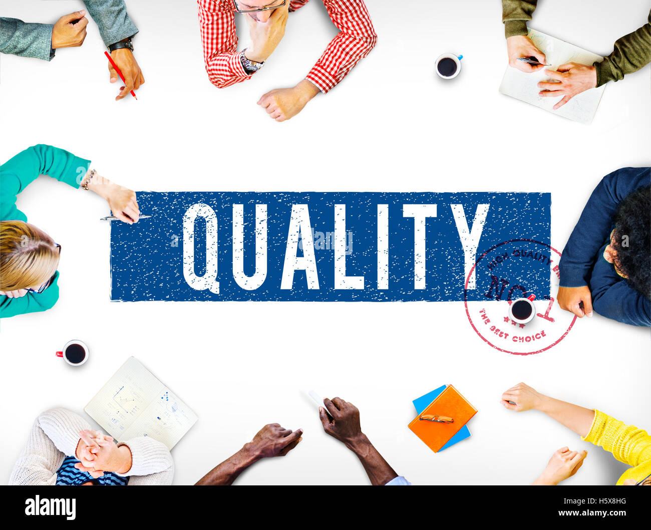 Quality Service Guaranteed Premium Quality Concept Stock Photo - Alamy