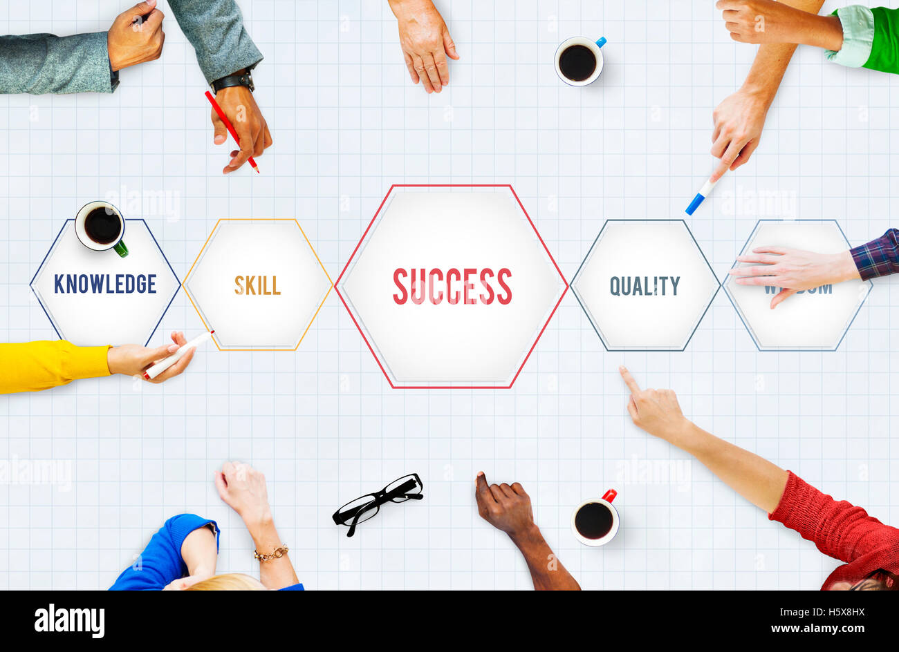 Success Training Development Geometric Forms Graphic Stock Photo - Alamy
