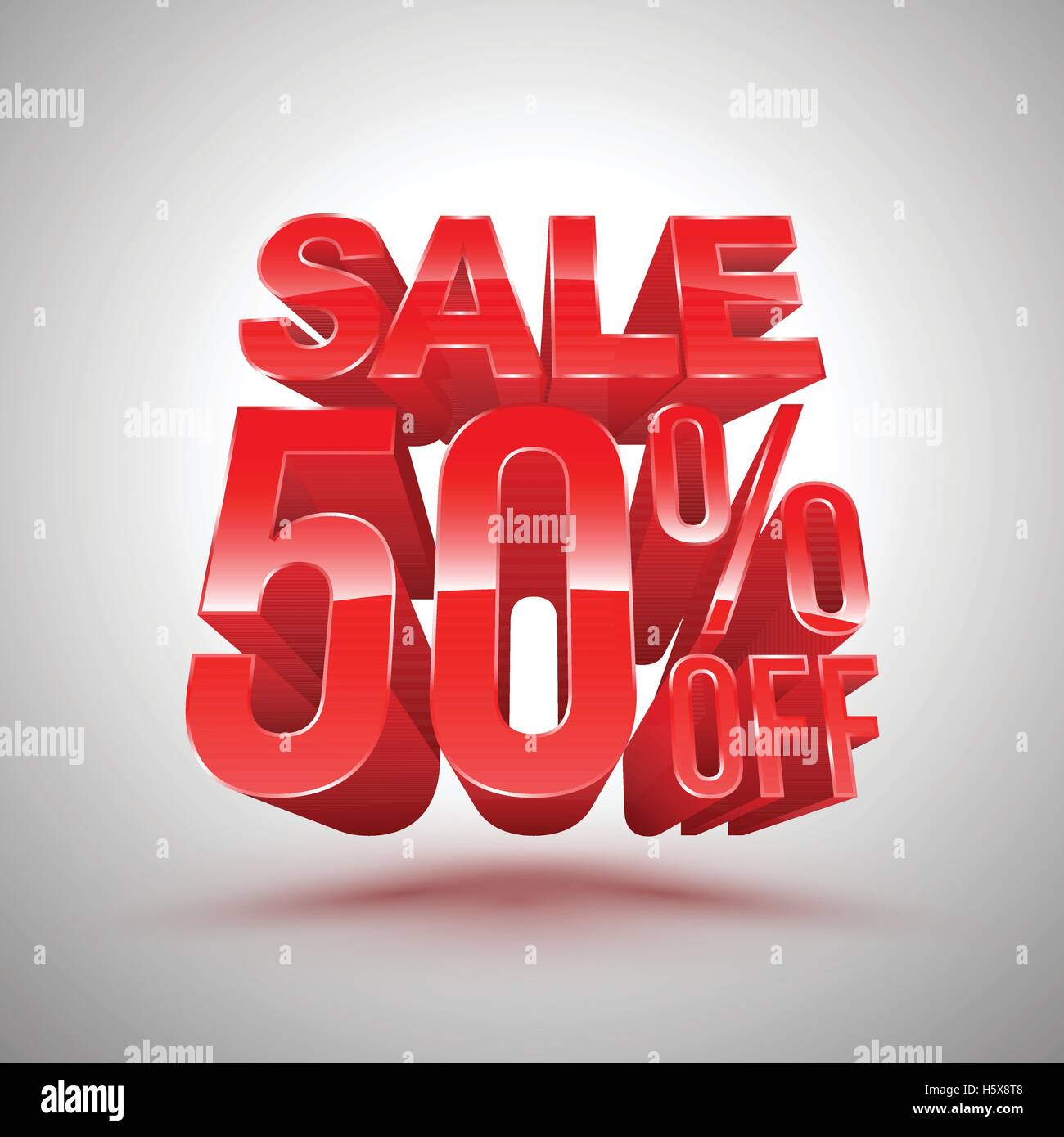 sale red ribbon banner roll 3D style. Vector illustration for promotion ...