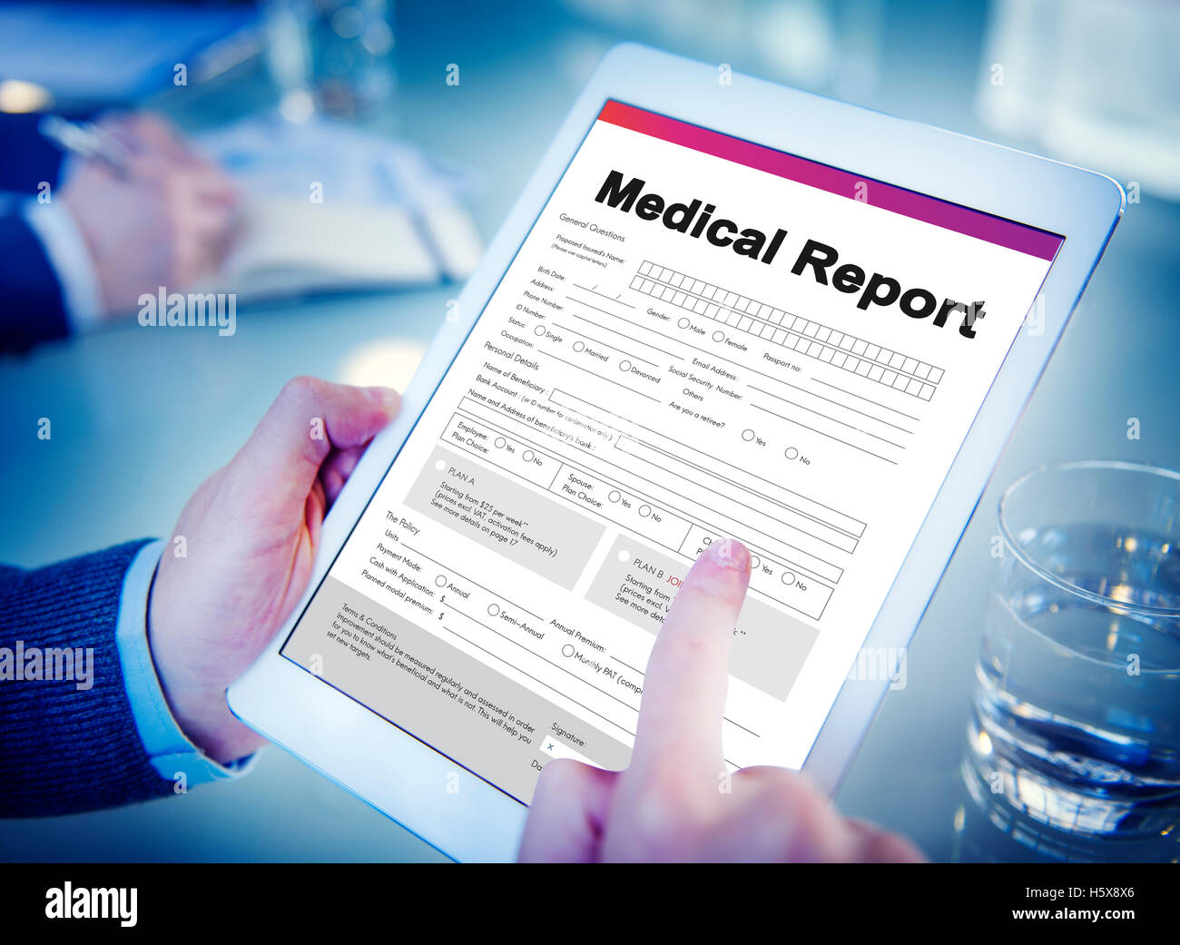 Medical Record Report Healthcare Document Concept Stock Photo - Alamy