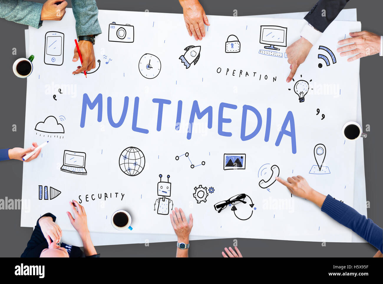 Communication Connection Internet Multimedia Technology Concept Stock ...