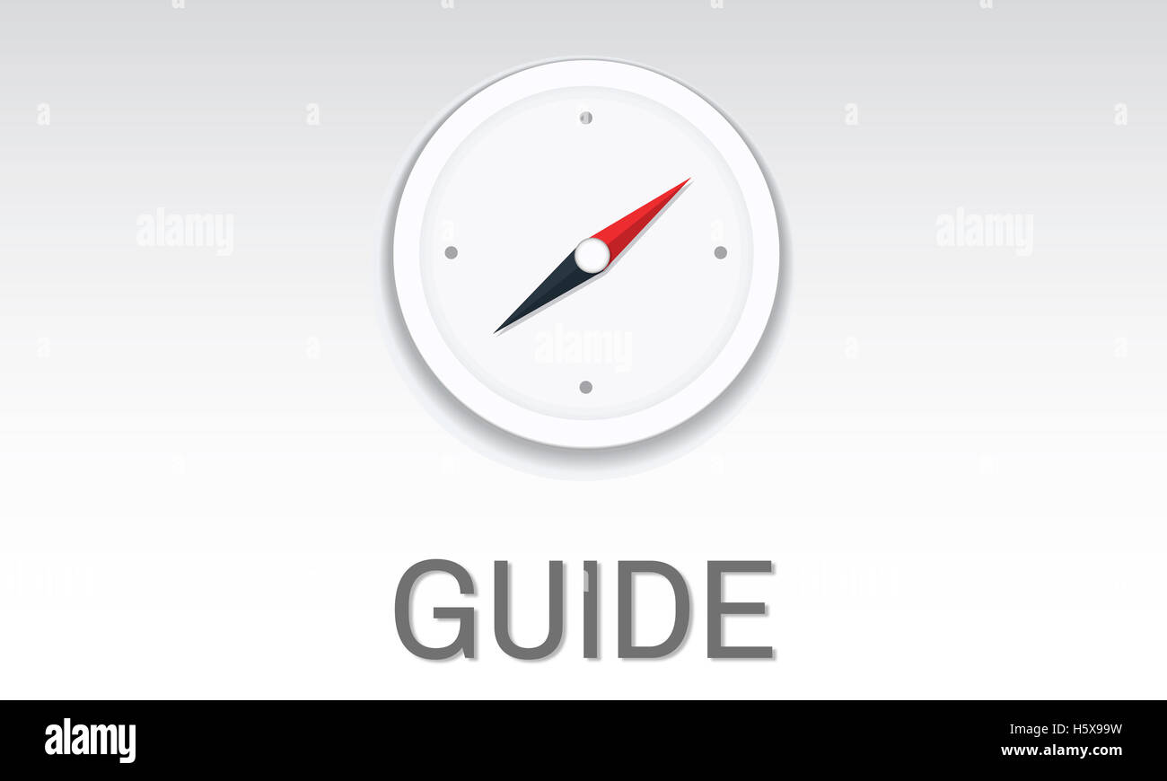 Guide Destination Location GPS Map Concept Stock Photo - Alamy