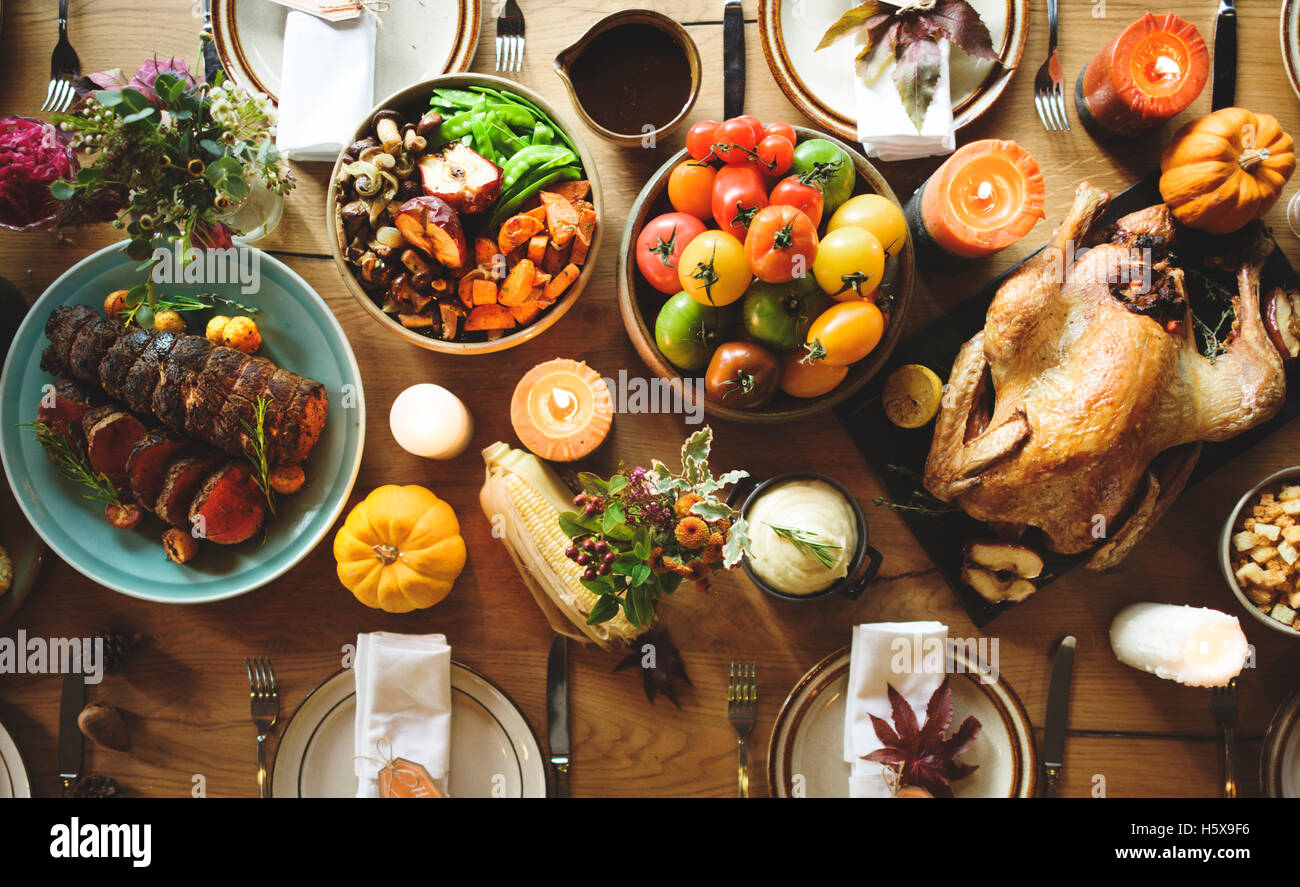 Roasted Turkey Thanksgiving Tradition Celebration Concept Stock Photo ...