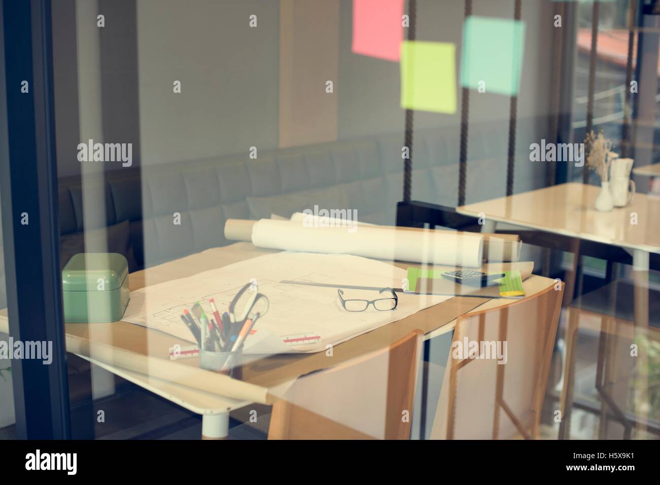 Architect Design Project Blueprint Plan Concept Stock Photo - Alamy