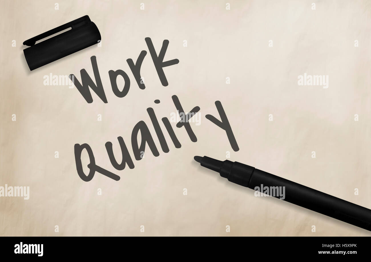 Work Quality Smarter Excellent Concept Stock Photo - Alamy