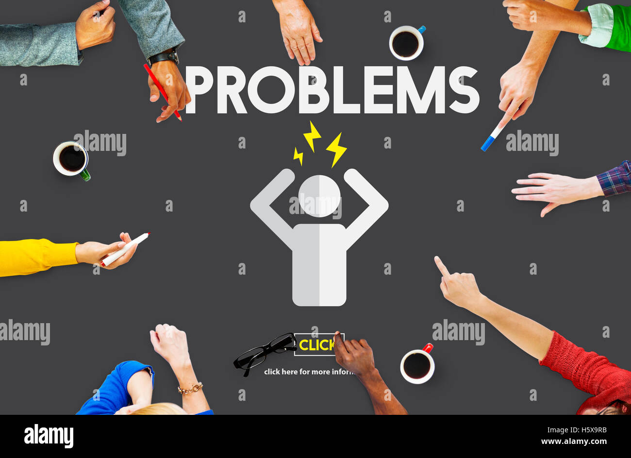 Problems Afraid Anxious Nervous panic Reaction Concept Stock Photo - Alamy