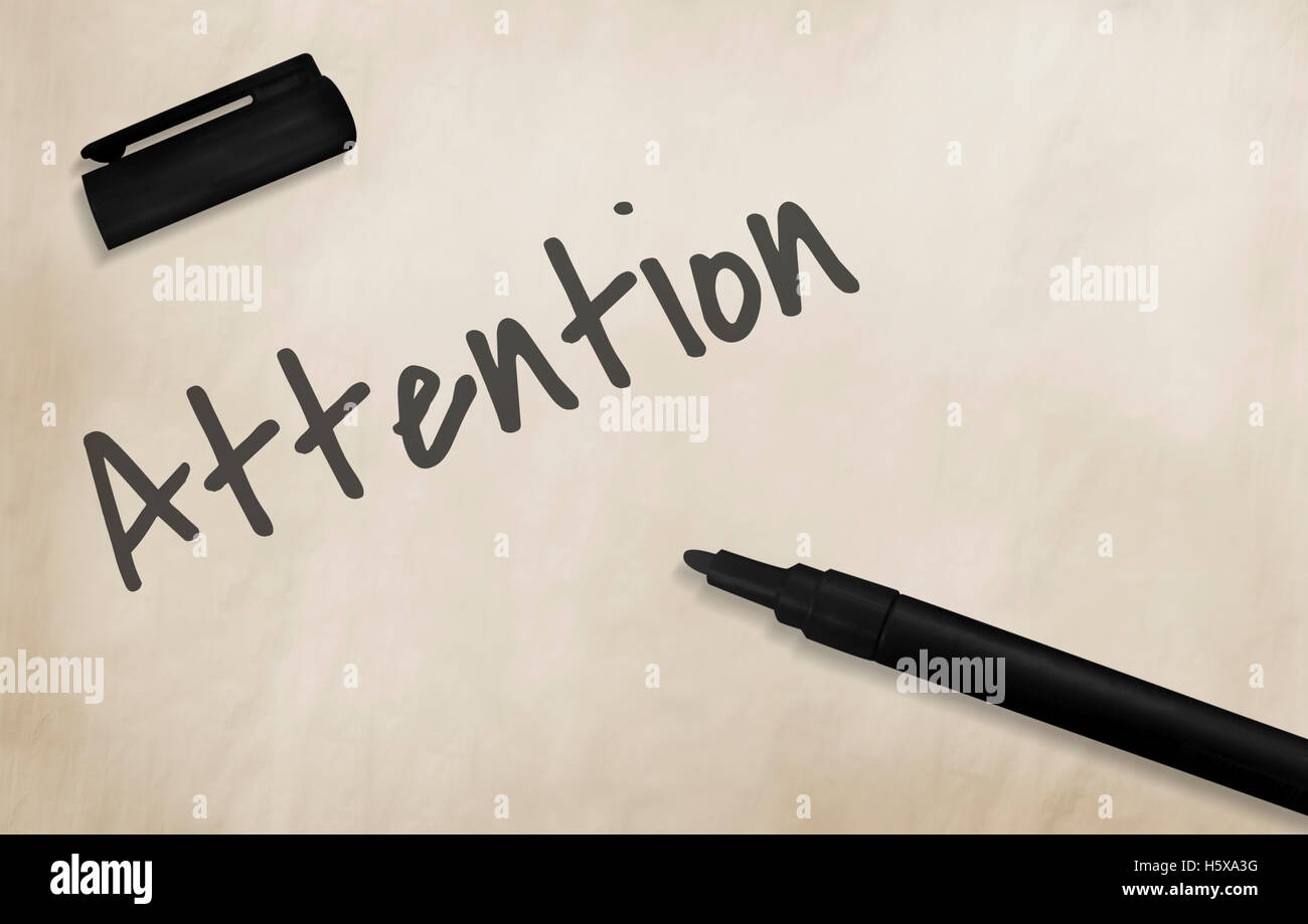 Attention Urgent Planner Agenda Concept Stock Photo - Alamy