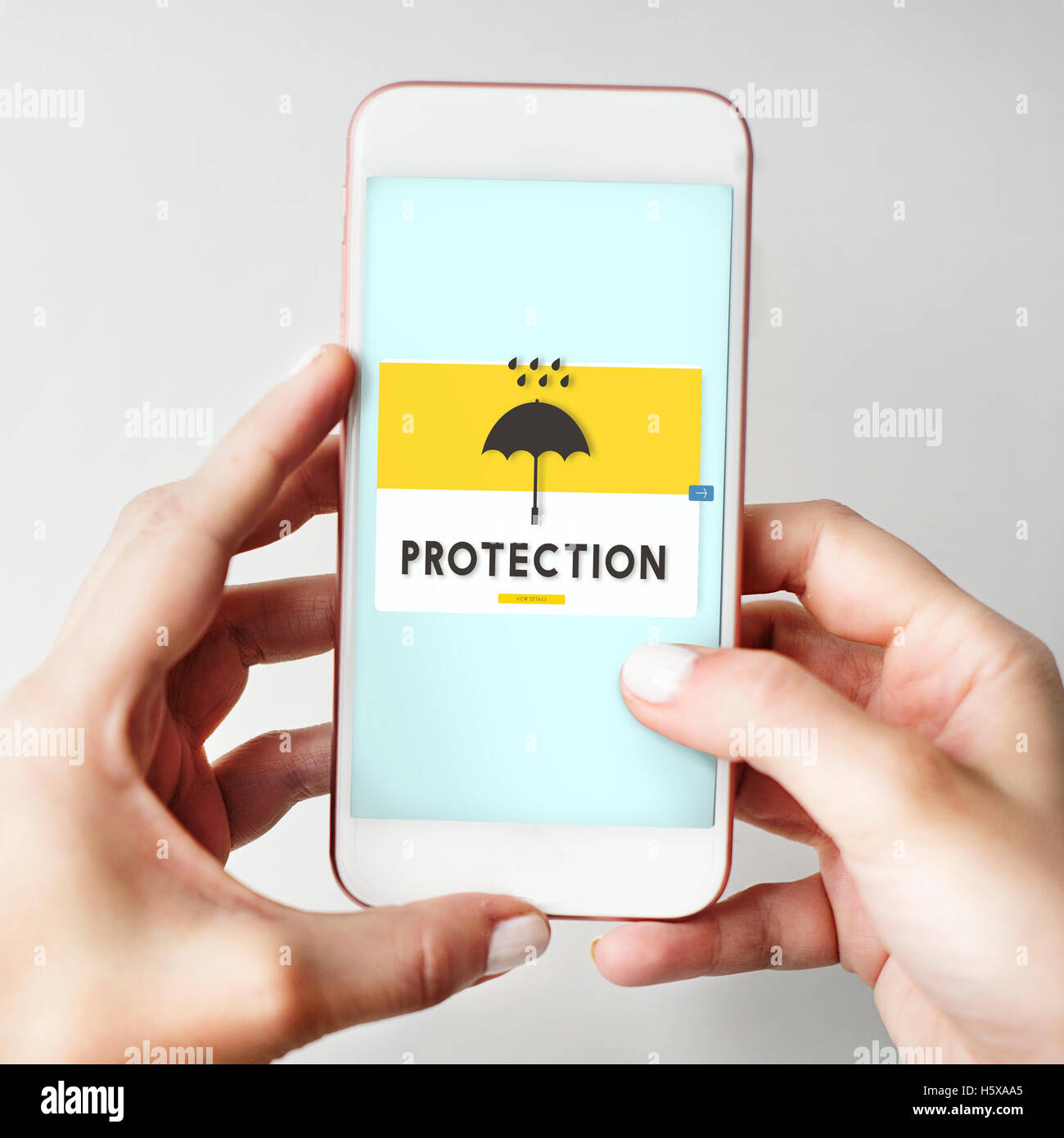 Umbrella Rain Protection Graphic Concept Stock Photo - Alamy