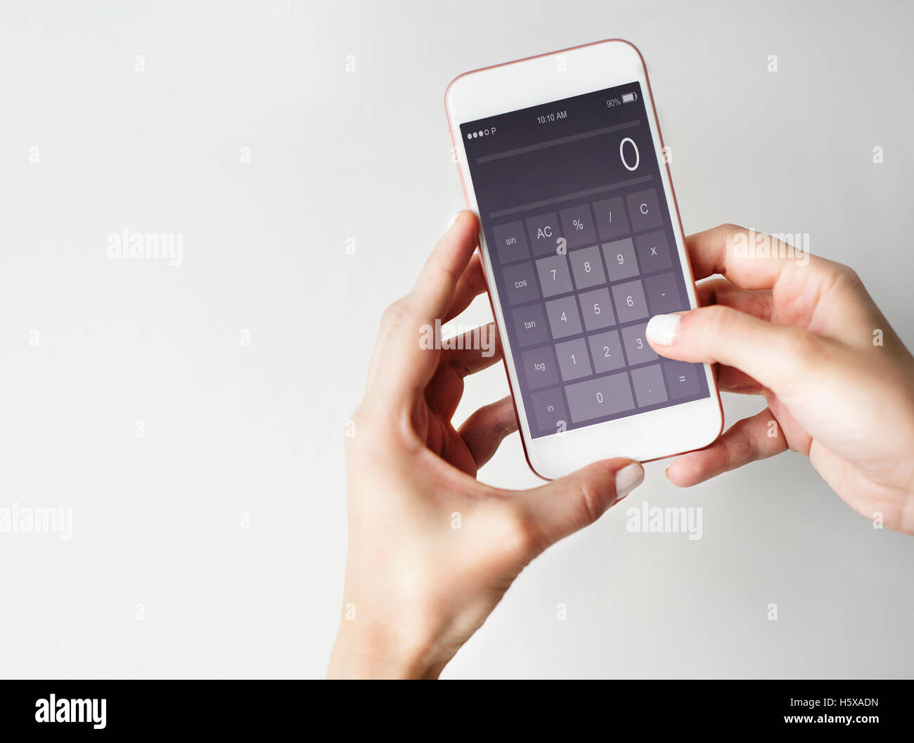 Calculator Calculate Accounting Aplication Concept Stock Photo - Alamy
