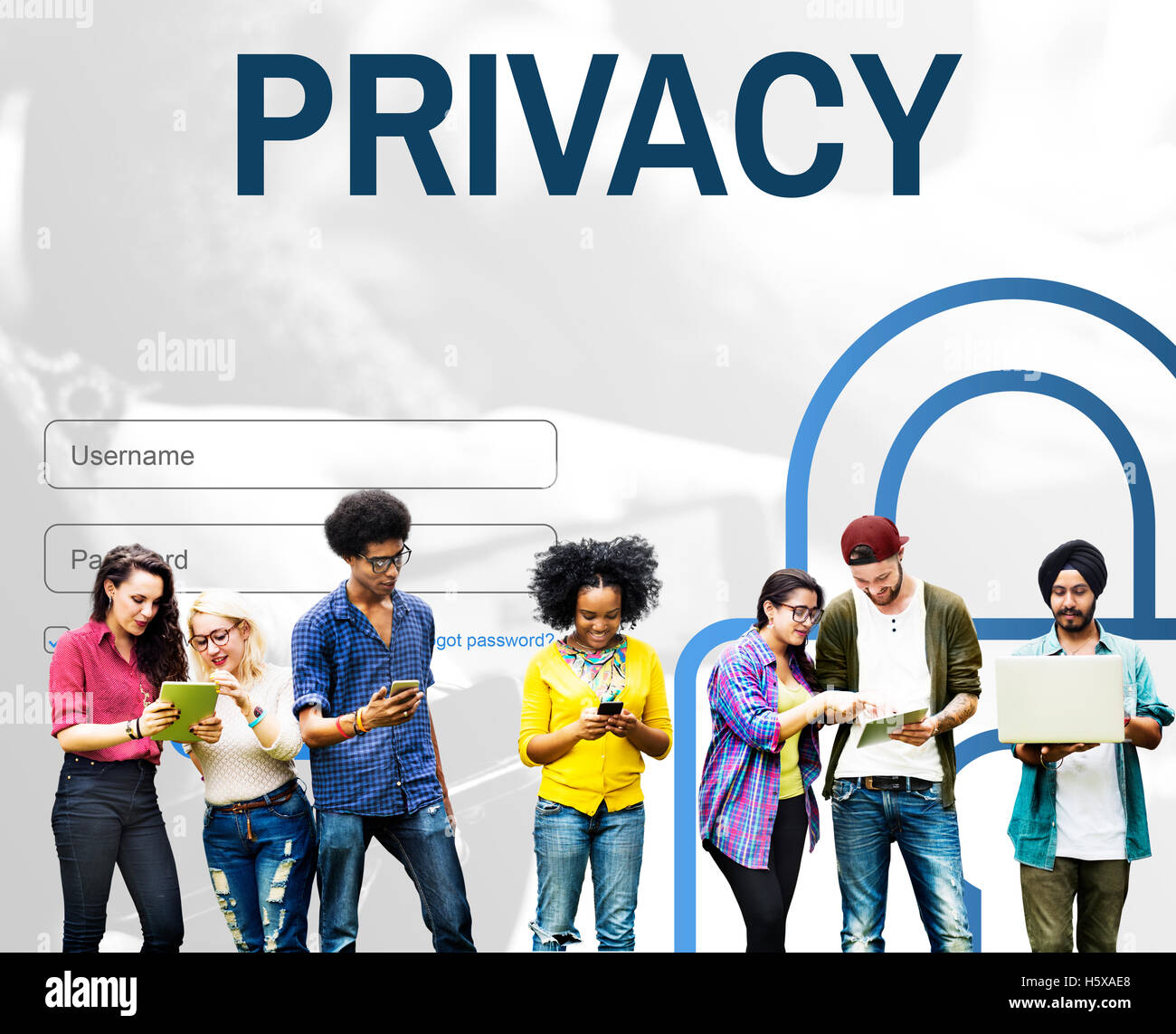 Privacy Log In User Password Register Concept Stock Photo - Alamy