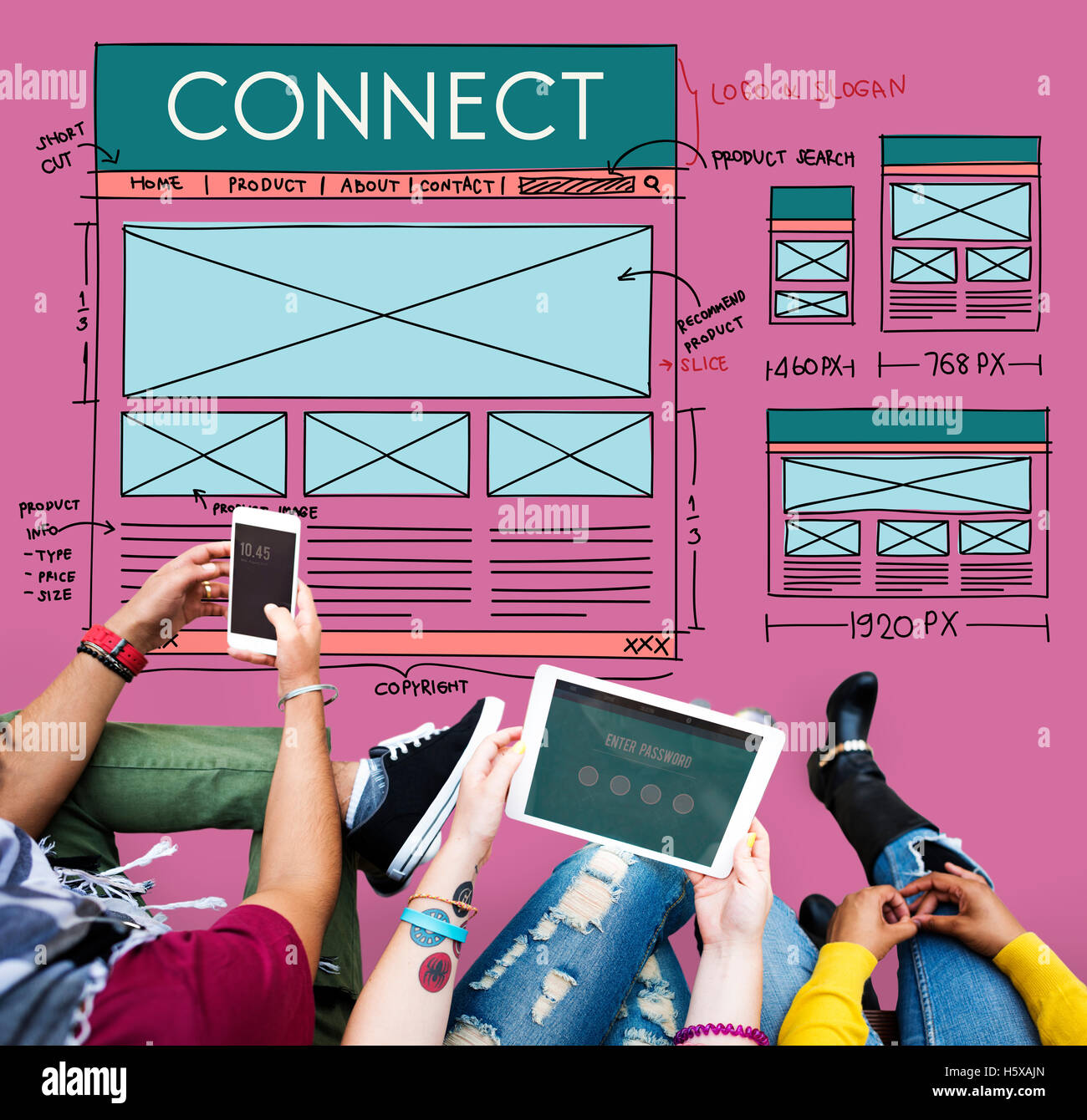 Browse Browser Connect Internet Layout Concept Stock Photo - Alamy