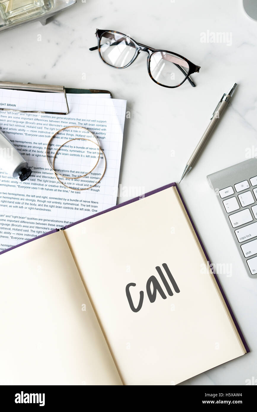 Call Planner Urgent Attention Concept Stock Photo - Alamy