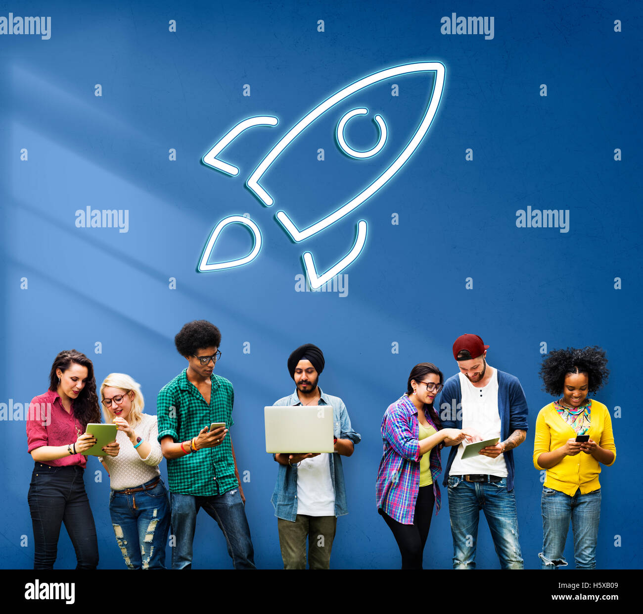 Innovation Launch Successful New Start Graphic Concept Stock Photo - Alamy