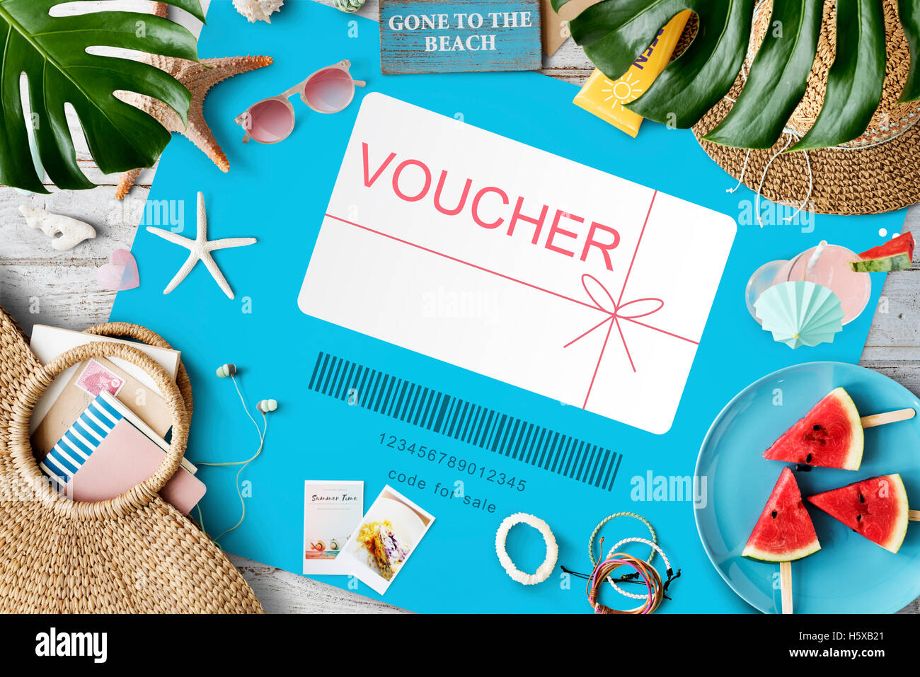 Voucher Coupon Gift Certificate Shopping Concept Stock Photo - Alamy