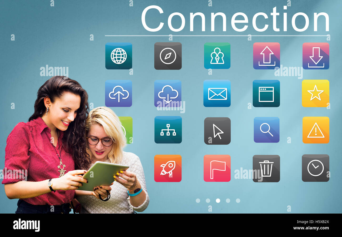 Application Cloud Network Communication Internet Concept Stock Photo ...