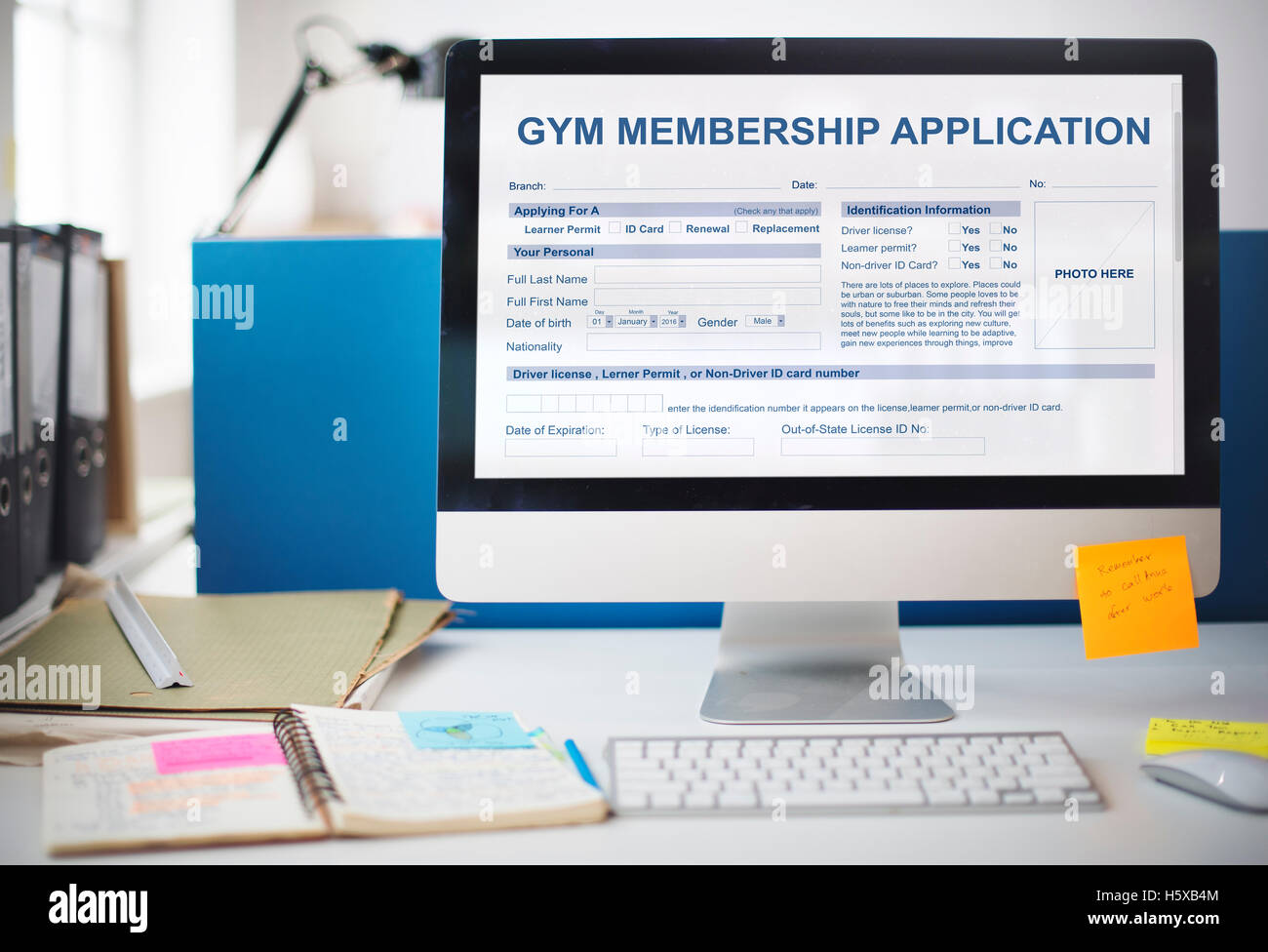 Gym Membership Application Wellness Concept Stock Photo - Alamy