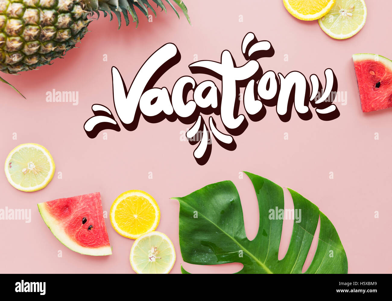 Beach Vocation Enjoy Holidays Summer Concept Stock Photo - Alamy