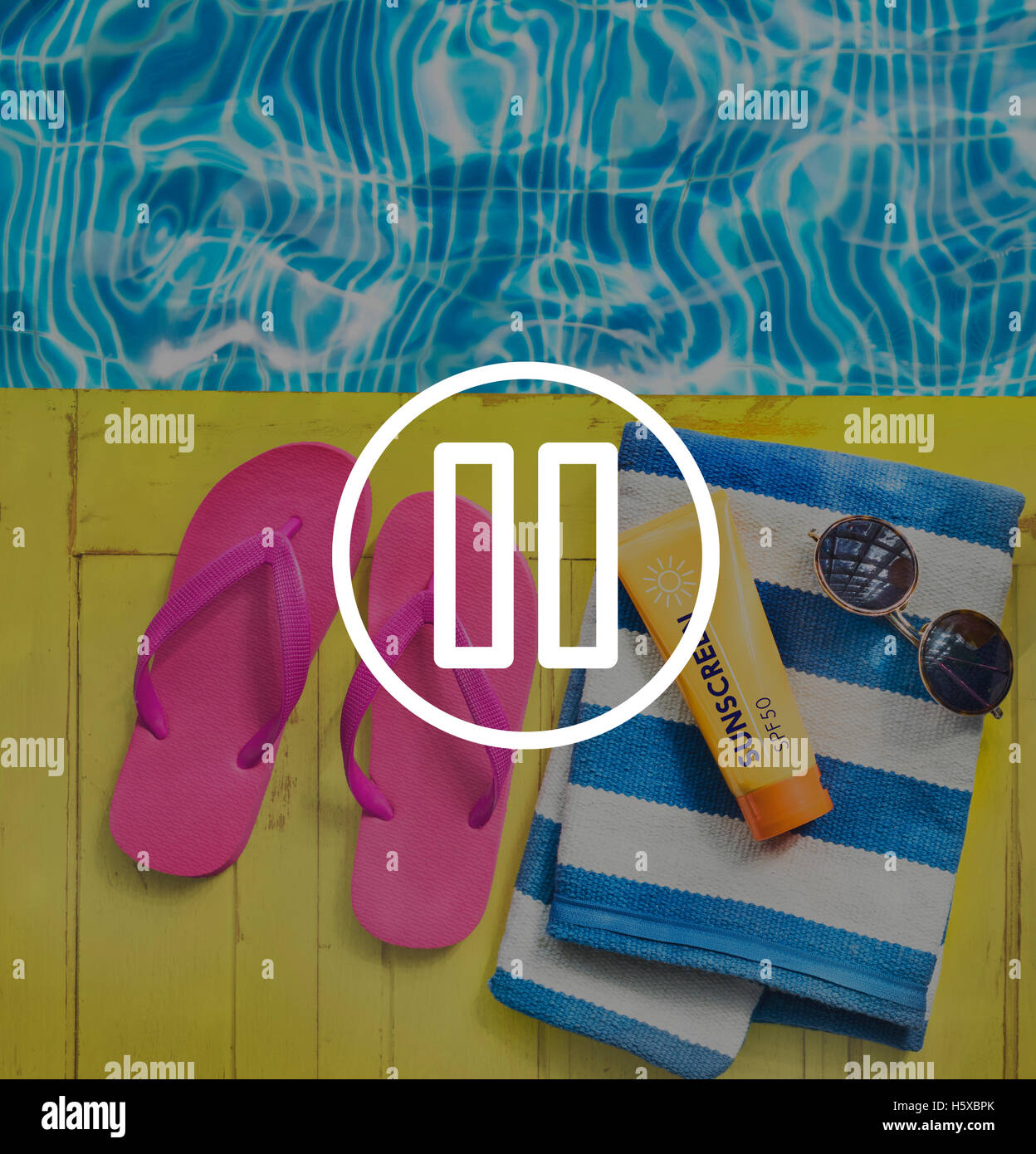 Play Pause Button Multimedia Entertainment Control Panel Concept Stock ...