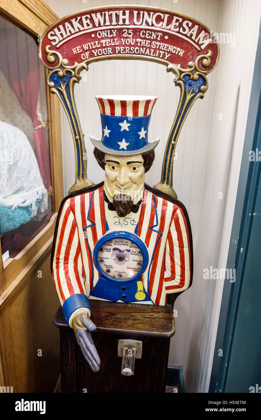 St. Saint Augustine Florida,Uncle Sam grip tester,arcade game machine ...