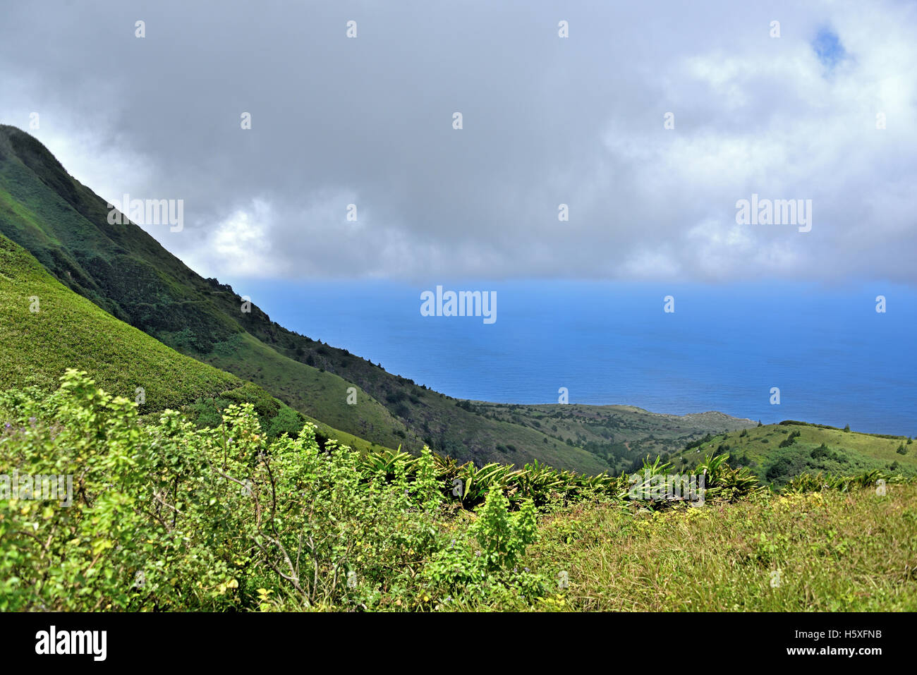 The Southern slope of Green Mountain on Ascension Island Stock Photo ...