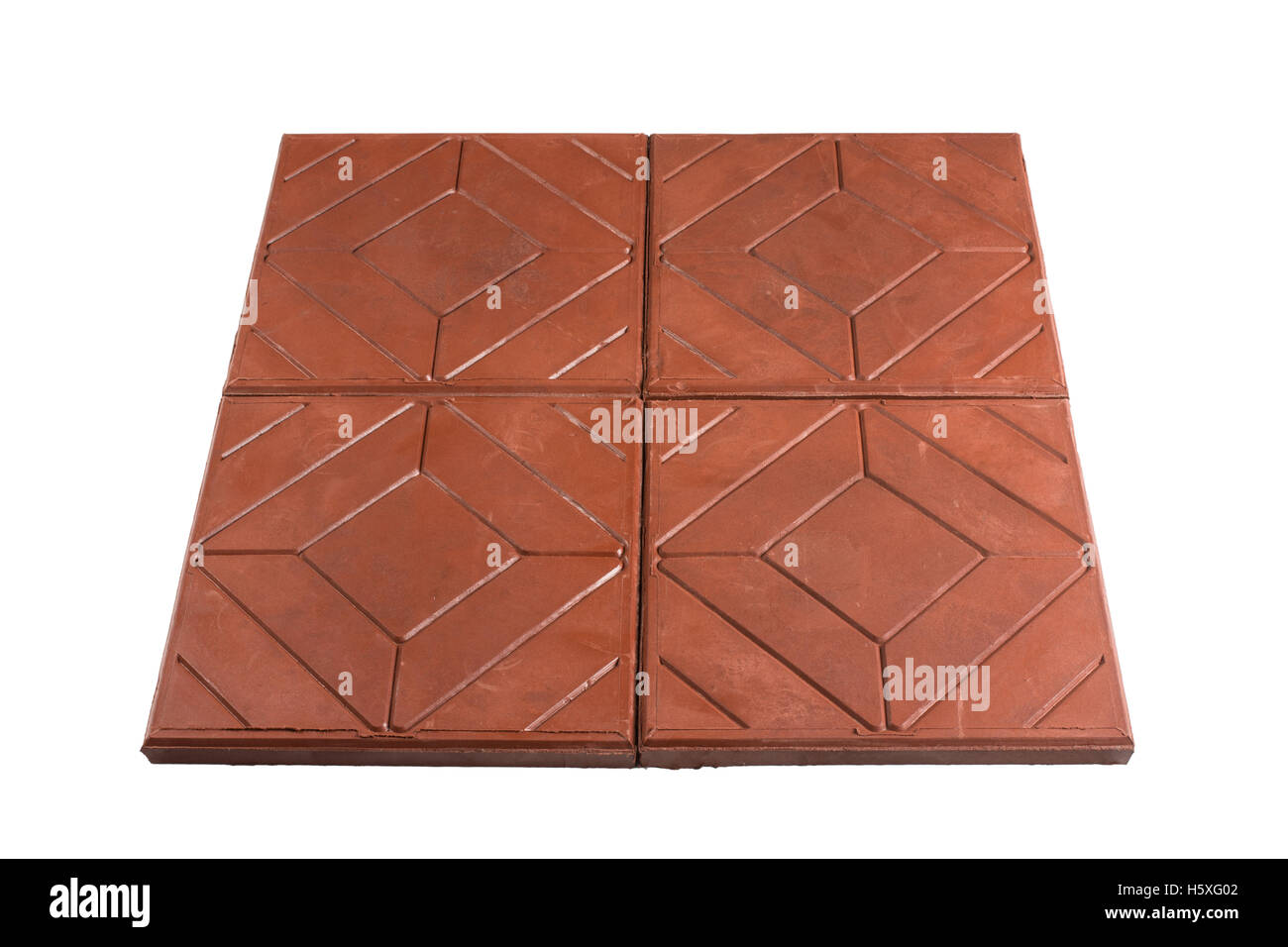 Red stones pavement Stock Photo - Alamy
