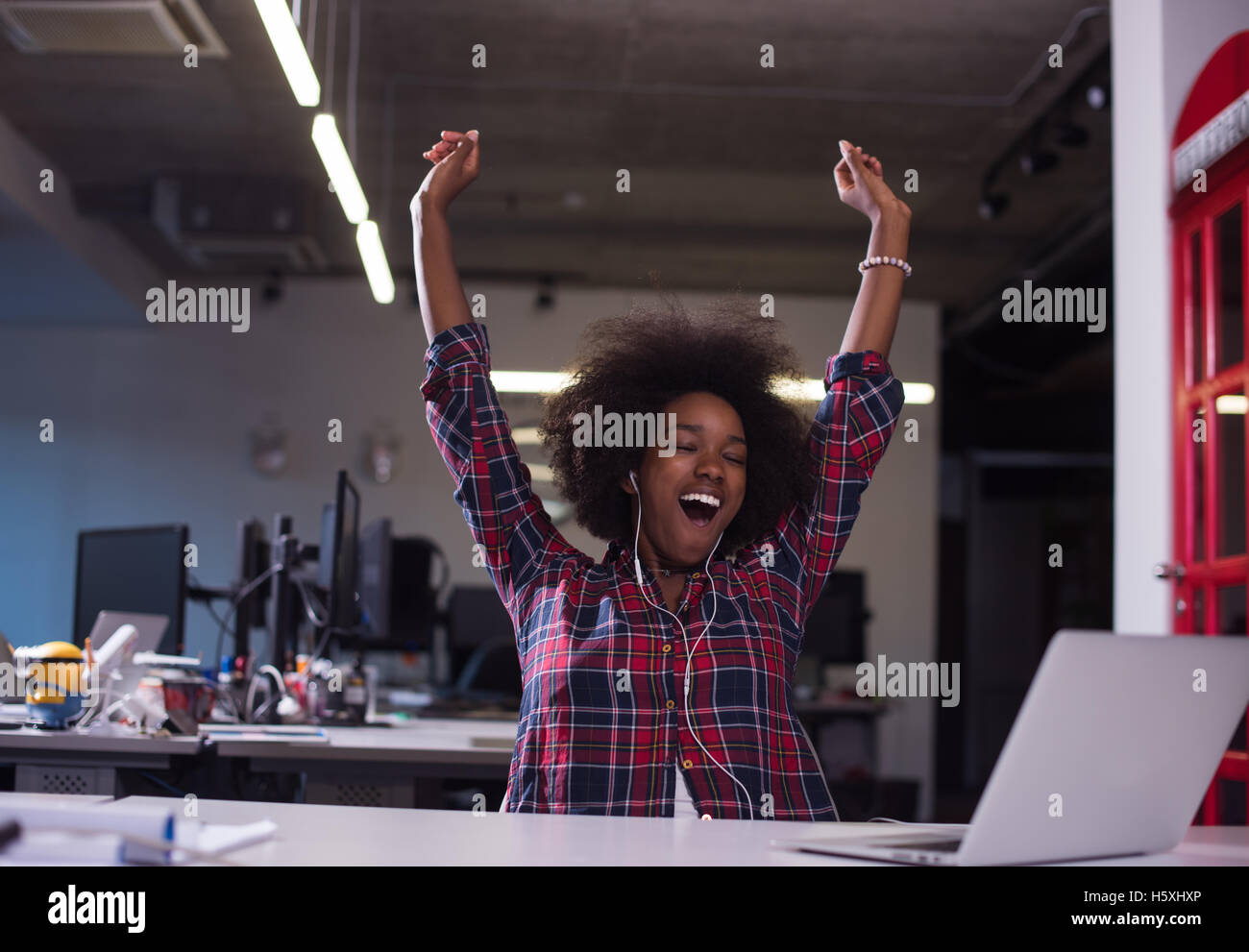 Portrait Of A Young Successful African American Beautiful Woman Who
